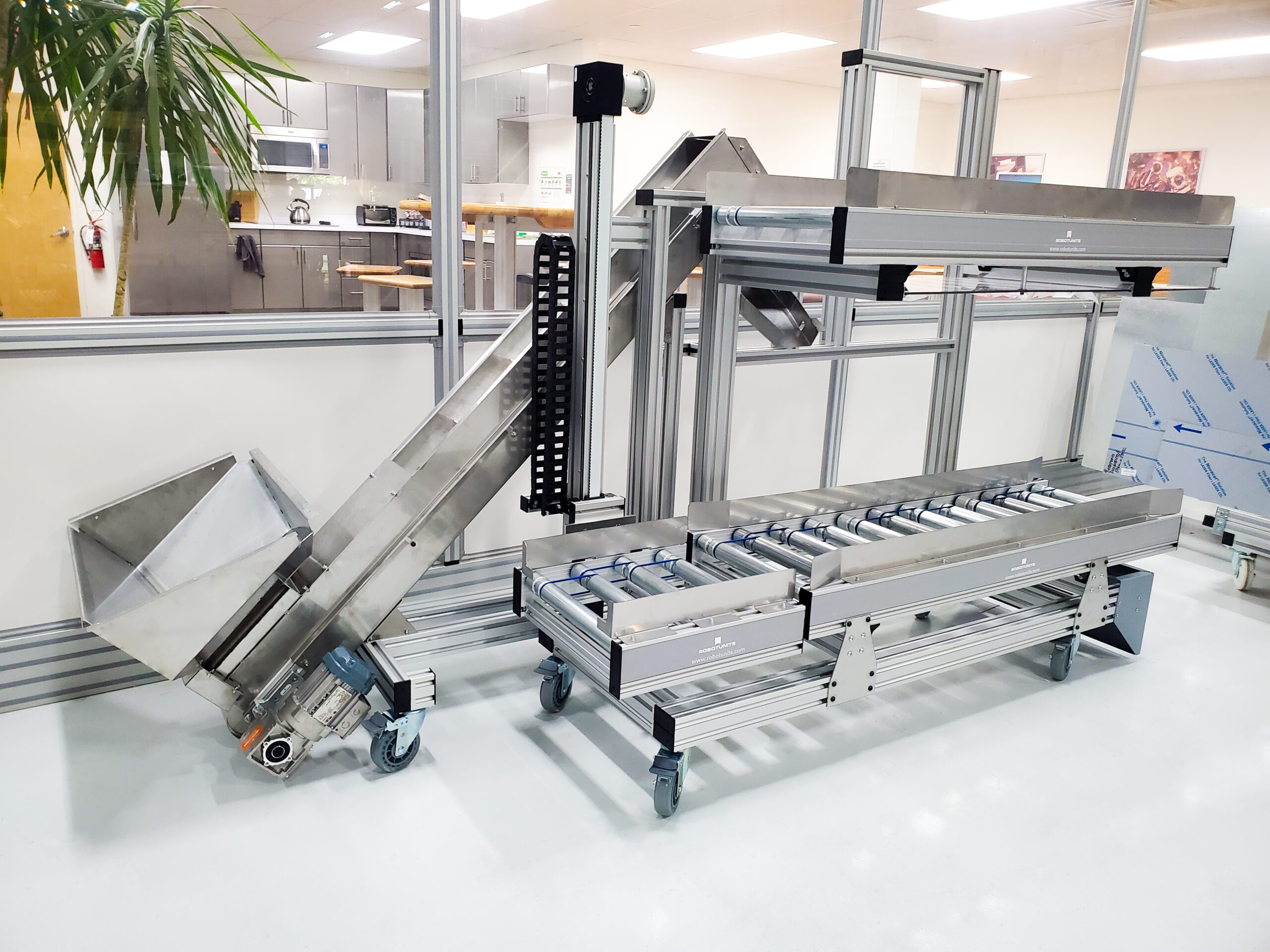 Plug-and-Play Powered Roller Conveyor System - Robotunits