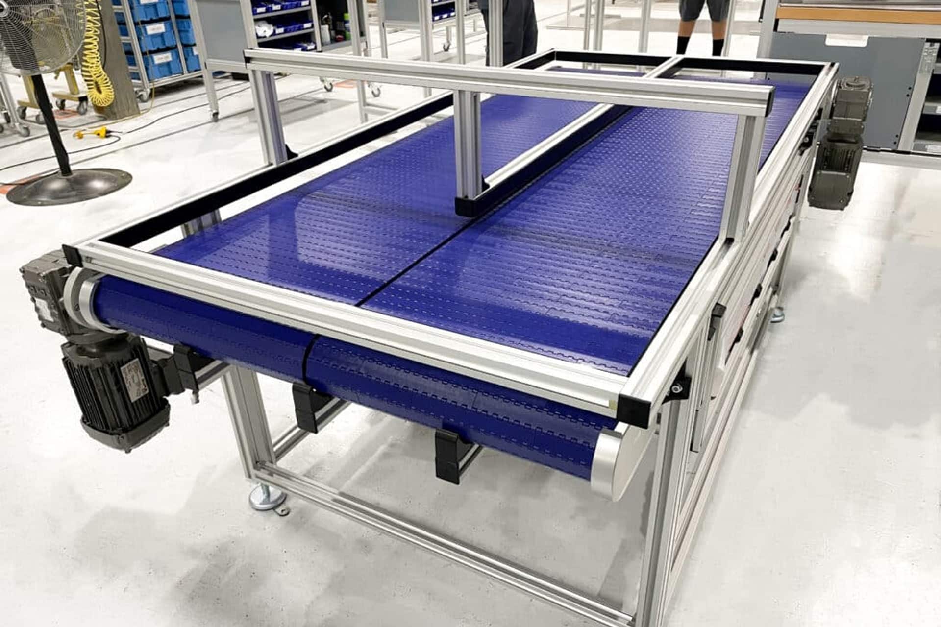 Combining Modular Belt Conveyors | Robotunits Application