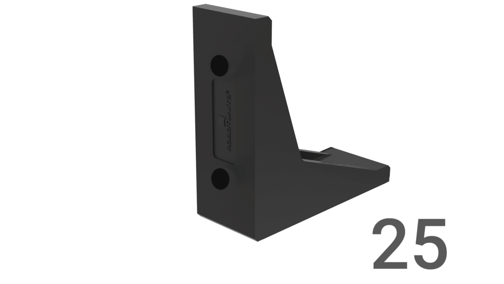 Corner Bracket 100, one side centered | Robotunits