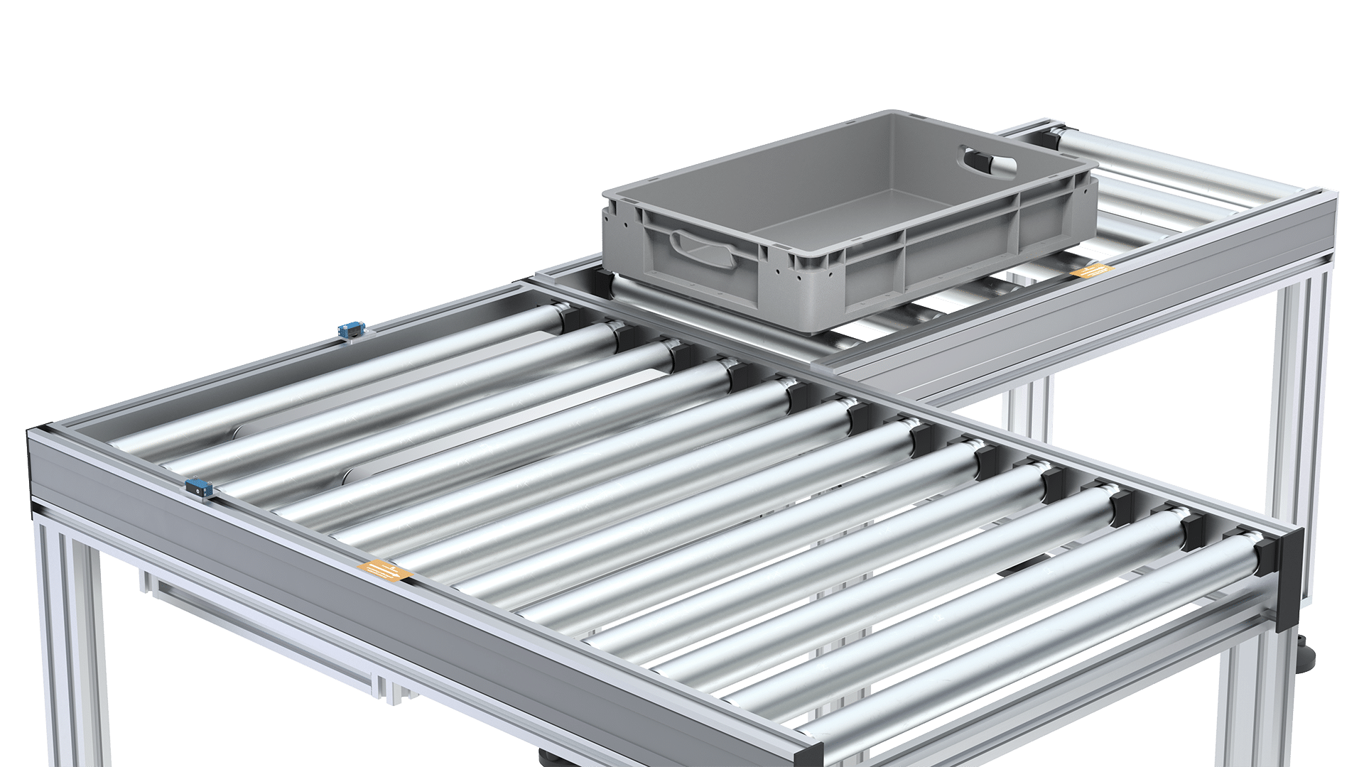 Transfer Unit 90°, 100 | Robotunits Powered Roller Conveyor System